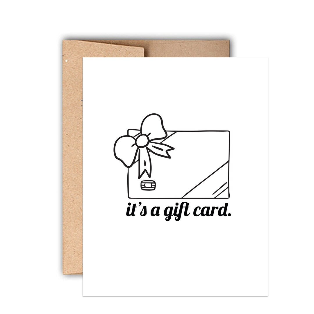It's a Gift Card, Funny Holiday Card, Stocking Stuffer Card, Christmas ...