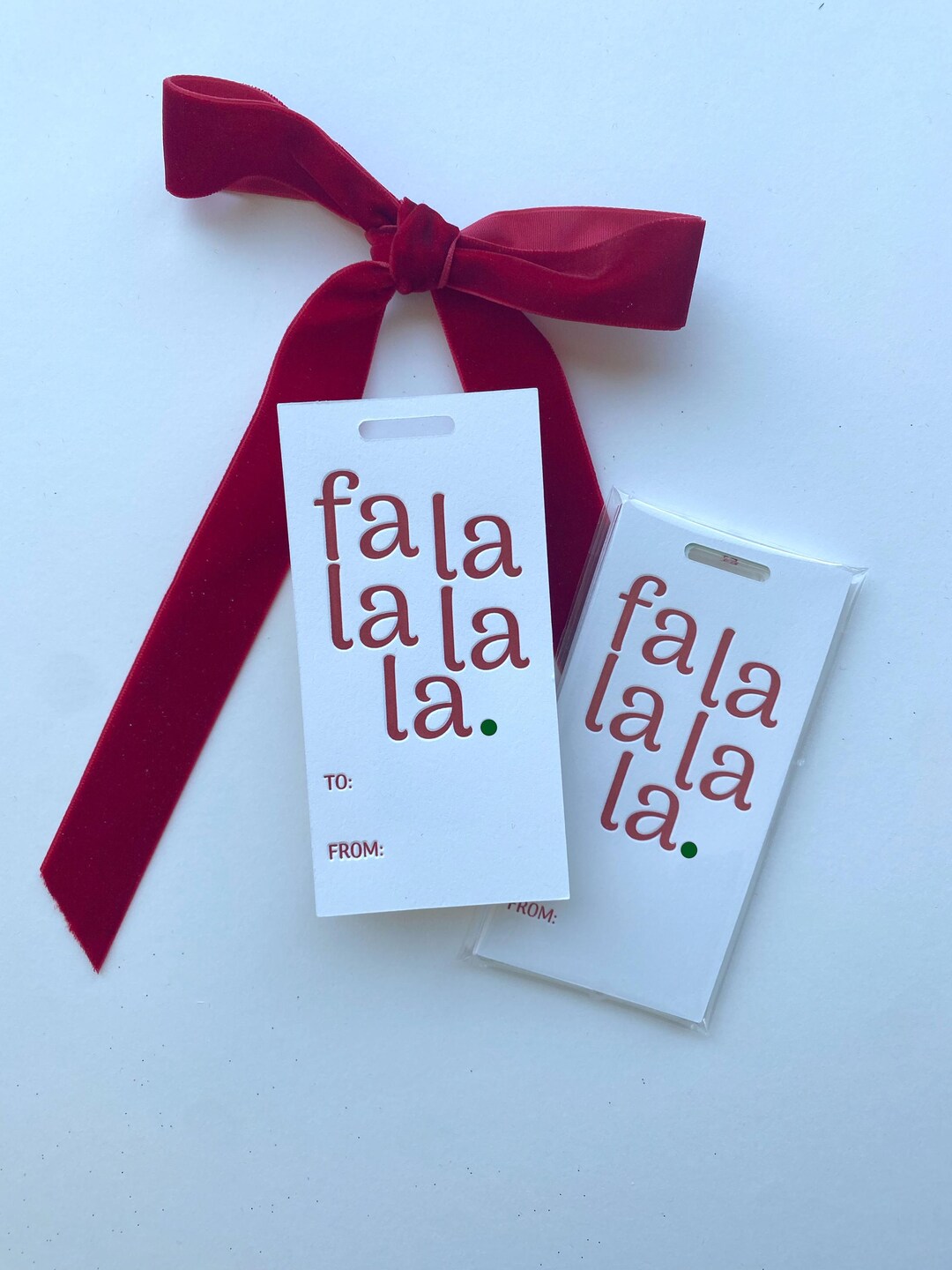 Fa La La La. Holiday Gift Tag | Luxury Christmas Gift Tag Set of 8 ...
