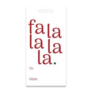 Fa La La La. Holiday Gift Tag | Luxury Christmas Gift Tag Set of 8 ...