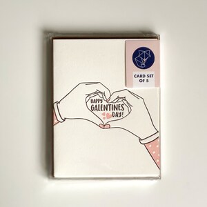Happy Galentines Day Card Set, Cute Letterpress Galentines Day Card ...