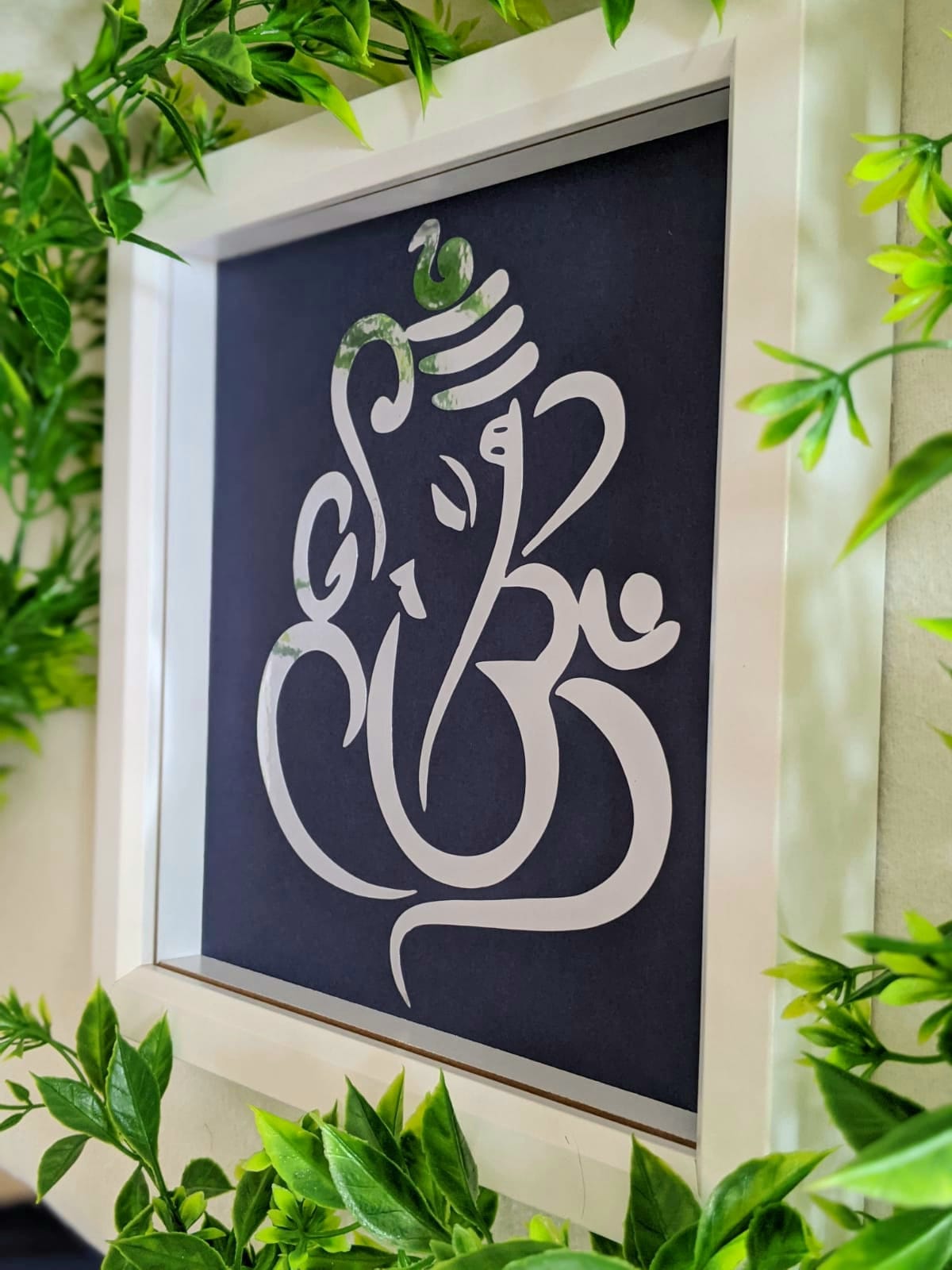 Ganesh Bhagwan Shadow Box Frame; Ganpati, Ganesha, Hindu Home Decor ...