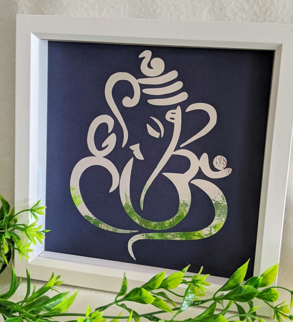 Ganesh Bhagwan Shadow Box Frame; Ganpati, Ganesha, Hindu Home Decor ...