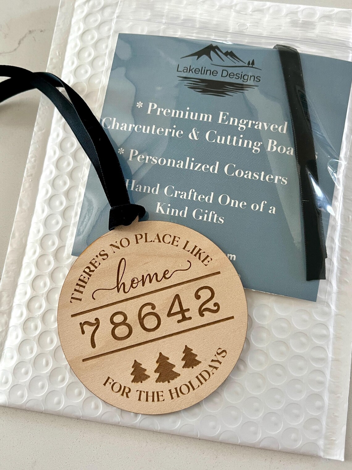 Personalized Wooden Christmas Ornament – ZIP Code Home Keepsake - Etsy