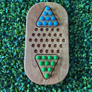 Travel Chinese / Star Checkers – 2-player Mini Board Game – Maple ...