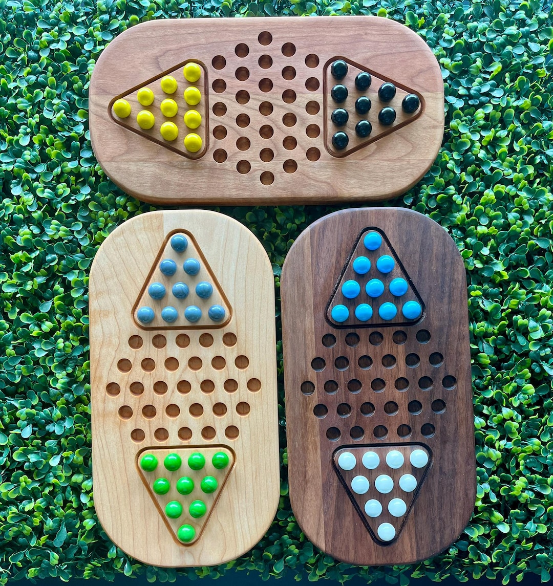 Travel Chinese / Star Checkers – 2-player Mini Board Game – Maple ...