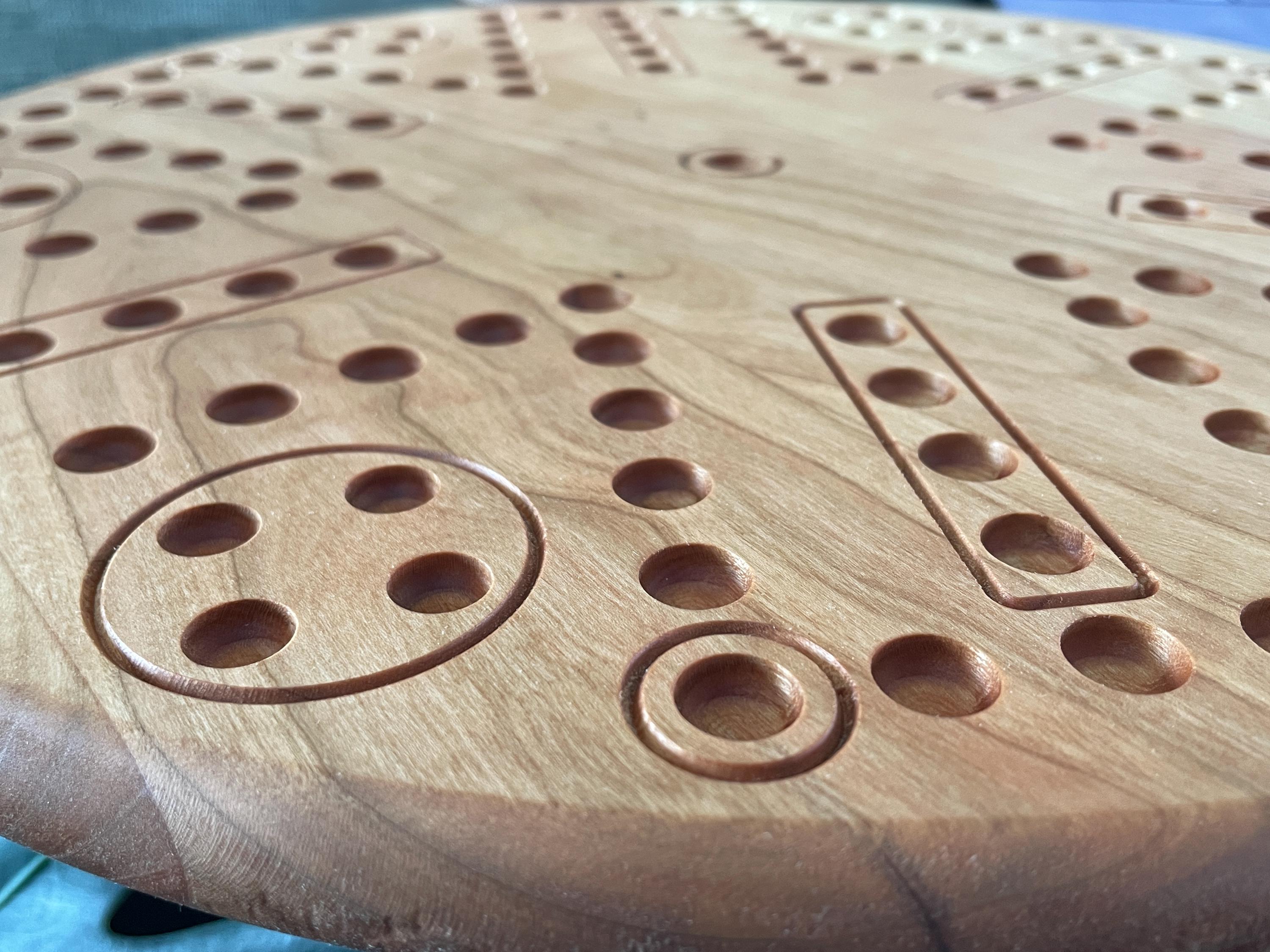 Handmade Aggravation Game – 6-player Circular Board With Marbles & Dice ...