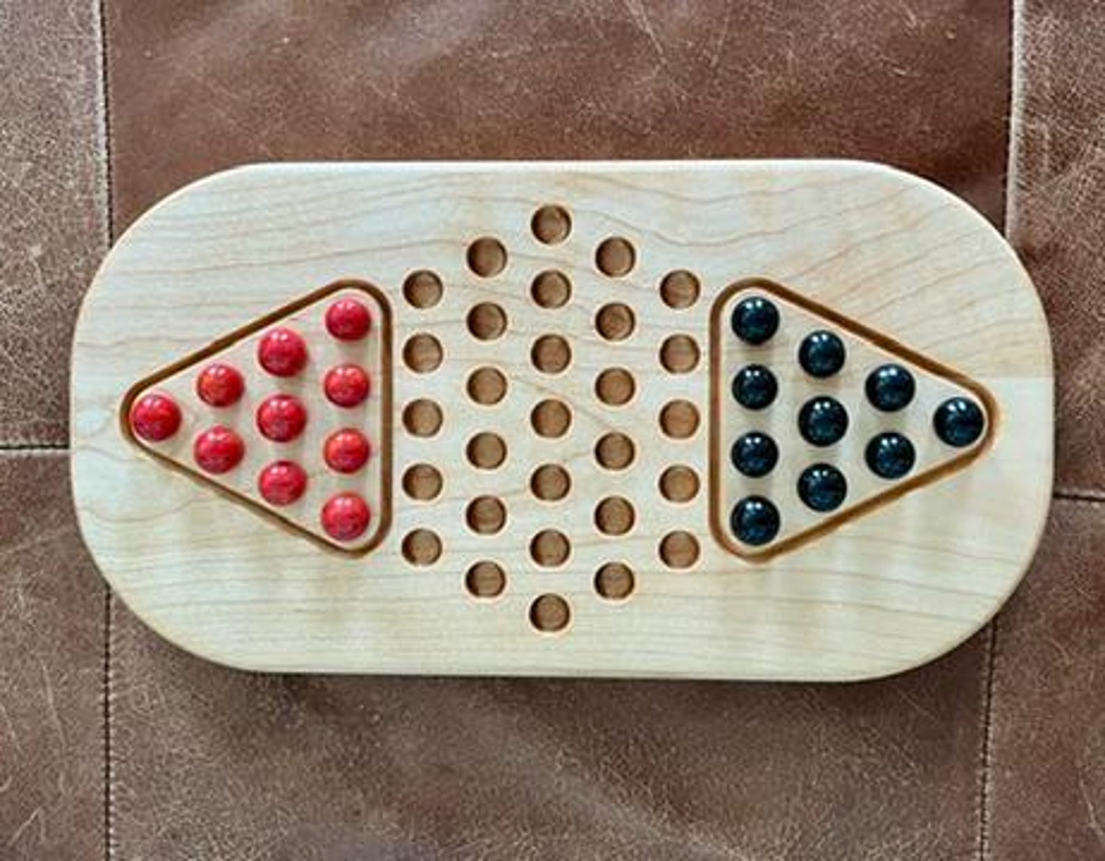 Travel Chinese / Star Checkers – 2-player Mini Board Game – Maple ...