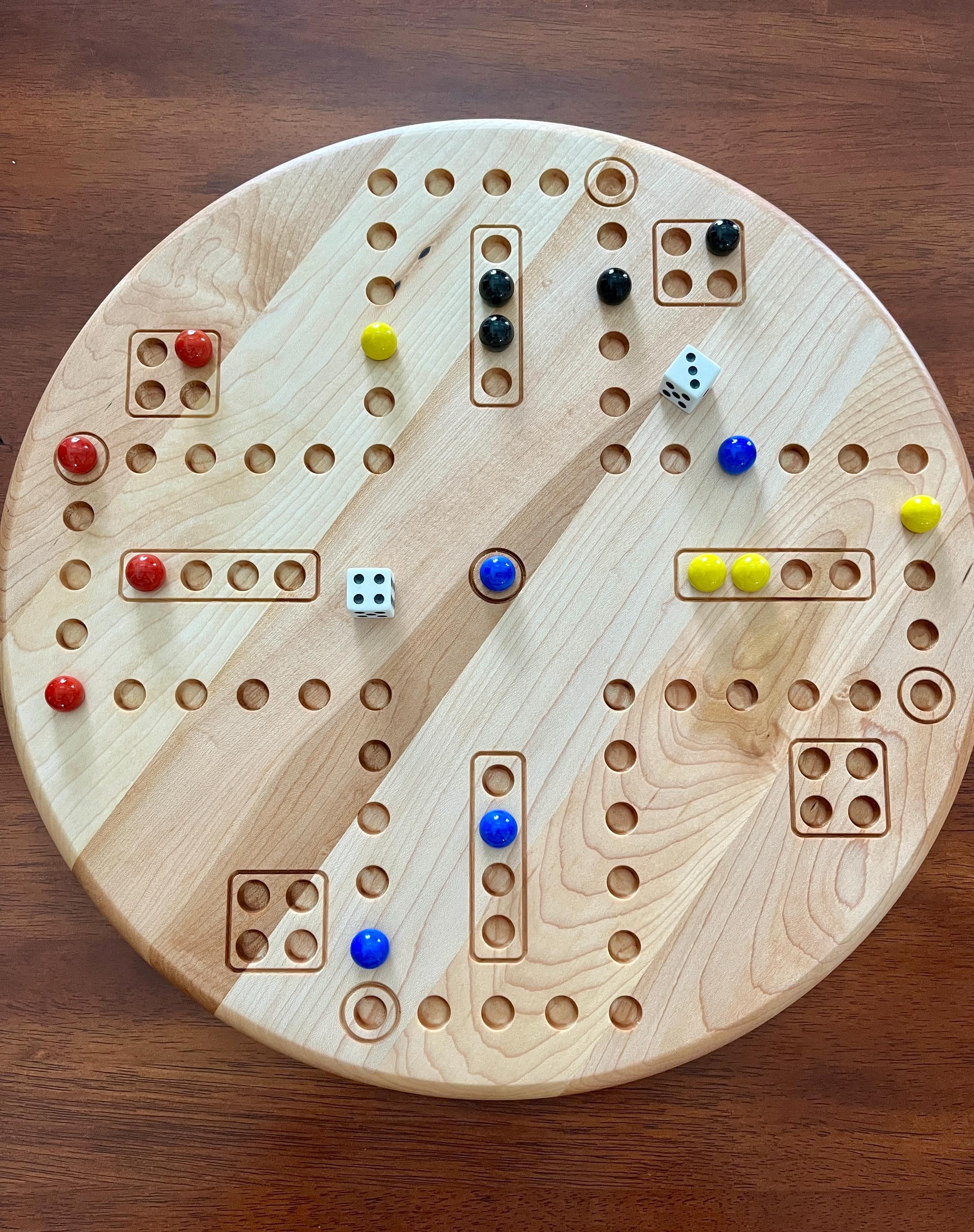 Reversible Wooden Game Board: Wahoo and Chinese Checkers, Maple, Cherry ...
