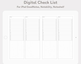 Digital Daily to Do List Template for Ipad Goodnotes | Etsy