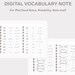 Digital Vocabulary Notebook Template Foreign Language Study | Etsy