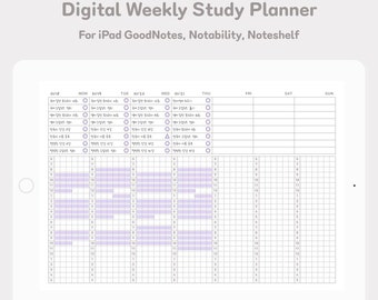 Digital Weekly Planner Page for Ipad Goodnotes Noteshelf | Etsy