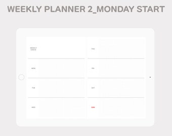 Digital Undated Weekly Planner Page for Ipad Goodnotes | Etsy