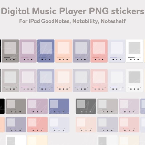 Digital Music Player PNG Sticker Files for Ipad Goodnotes - Etsy