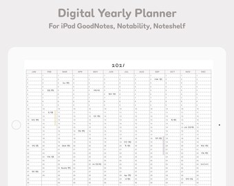 2022 Yearly Planner A4 Size Instant Download Printable PDF - Etsy