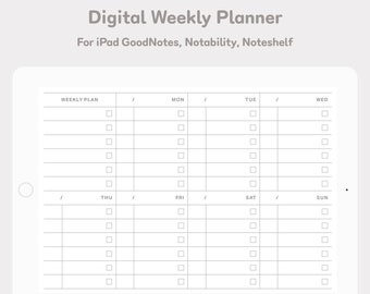 Digital Daily to Do List Template for Ipad Goodnotes | Etsy