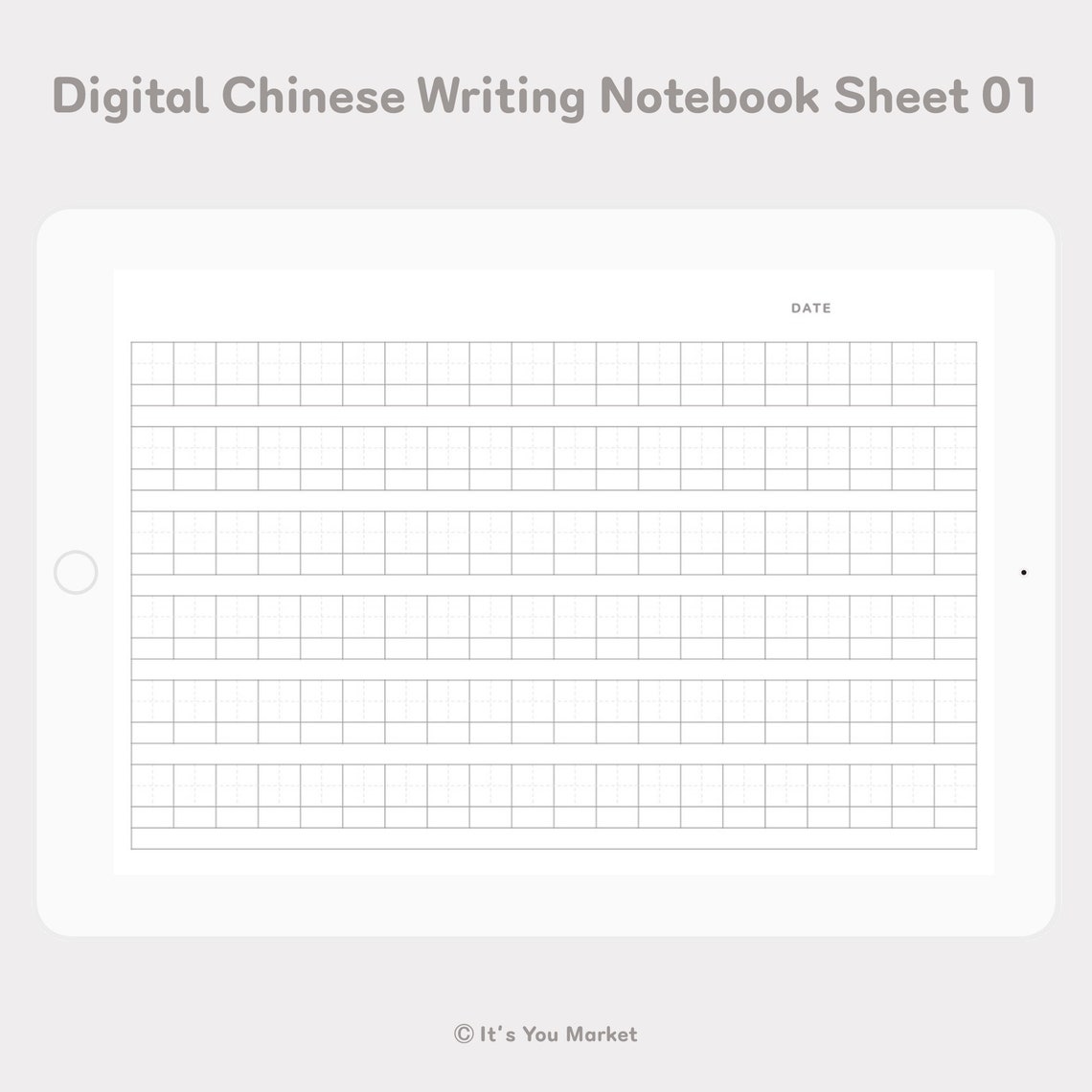 IPad Goodnotes Chinese Writing Notebook, Writing Practice Templates ...