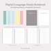Digital Language Study Notebook, Vocabulary Notebook for iPad Goodnotes ...