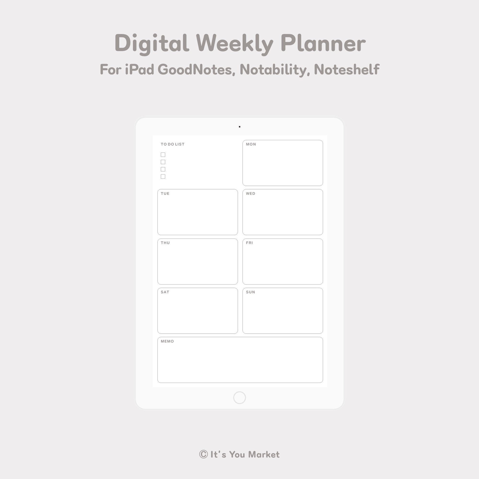 Digital Weekly Planner Weekly to Do List Planner for - Etsy
