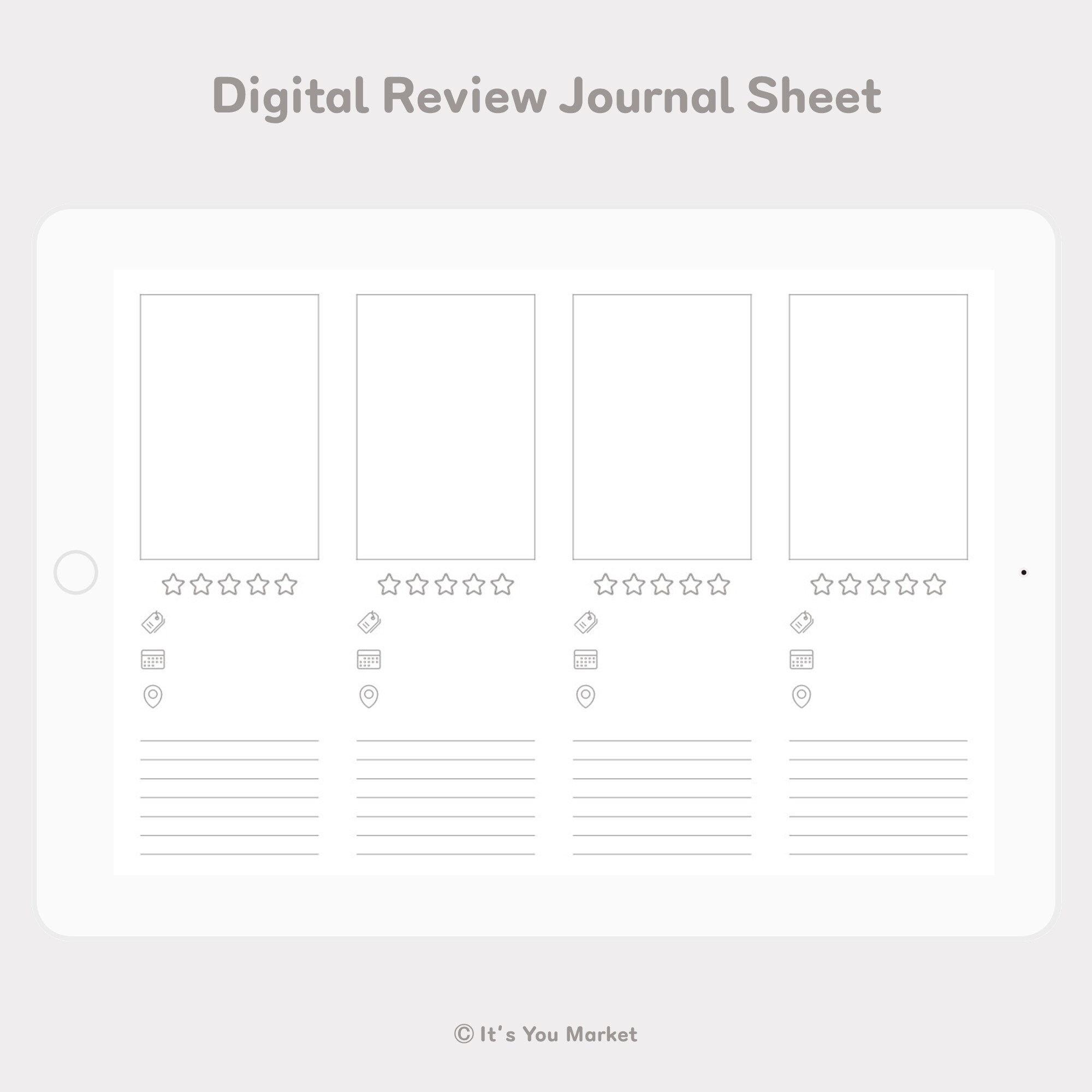 Digital Movie, TV Show Review Journal Notes, Review Log for iPad ...