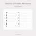 Digital Vocabulary Notebook Template Foreign Language Study Such as ...