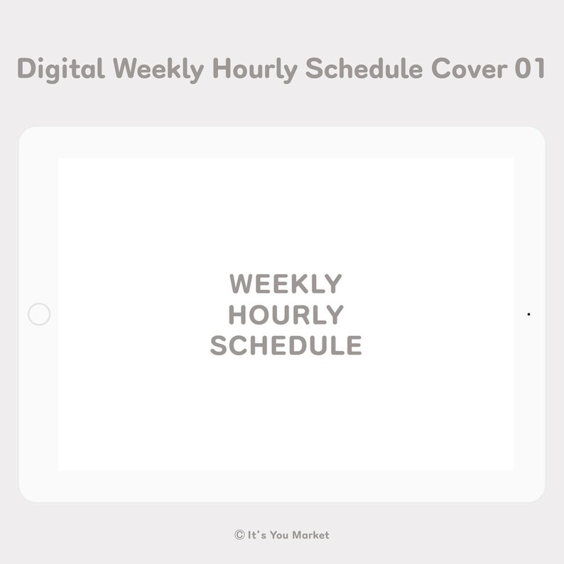 Digital Weekly Time Schedule, Hourly Planner for iPad Goondotes ...