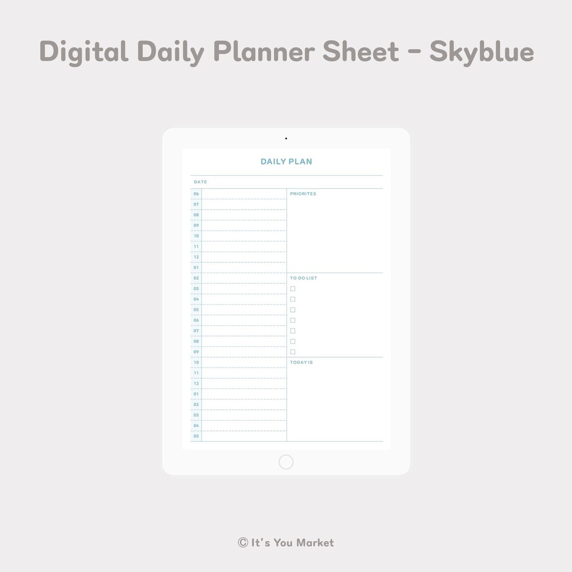 Digital Daily Page Planner for iPad Goodnotes, Noteshelf, Notability - Etsy