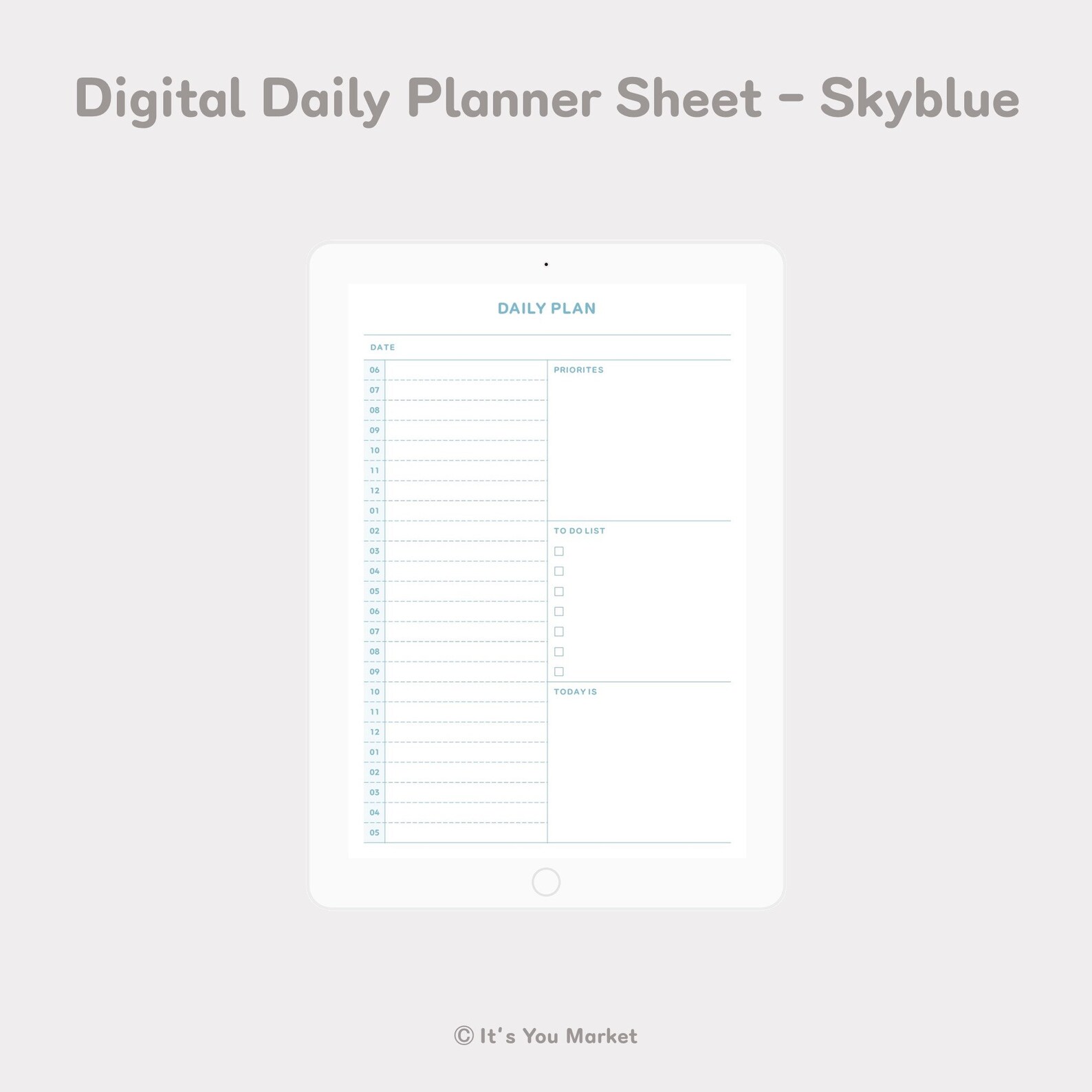 Digital Daily Page Planner for iPad Goodnotes, Noteshelf, Notability - Etsy