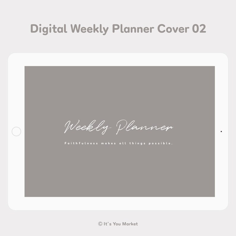 Digital Undated Weekly Planner Page for iPad Goodnotes, Notability ...