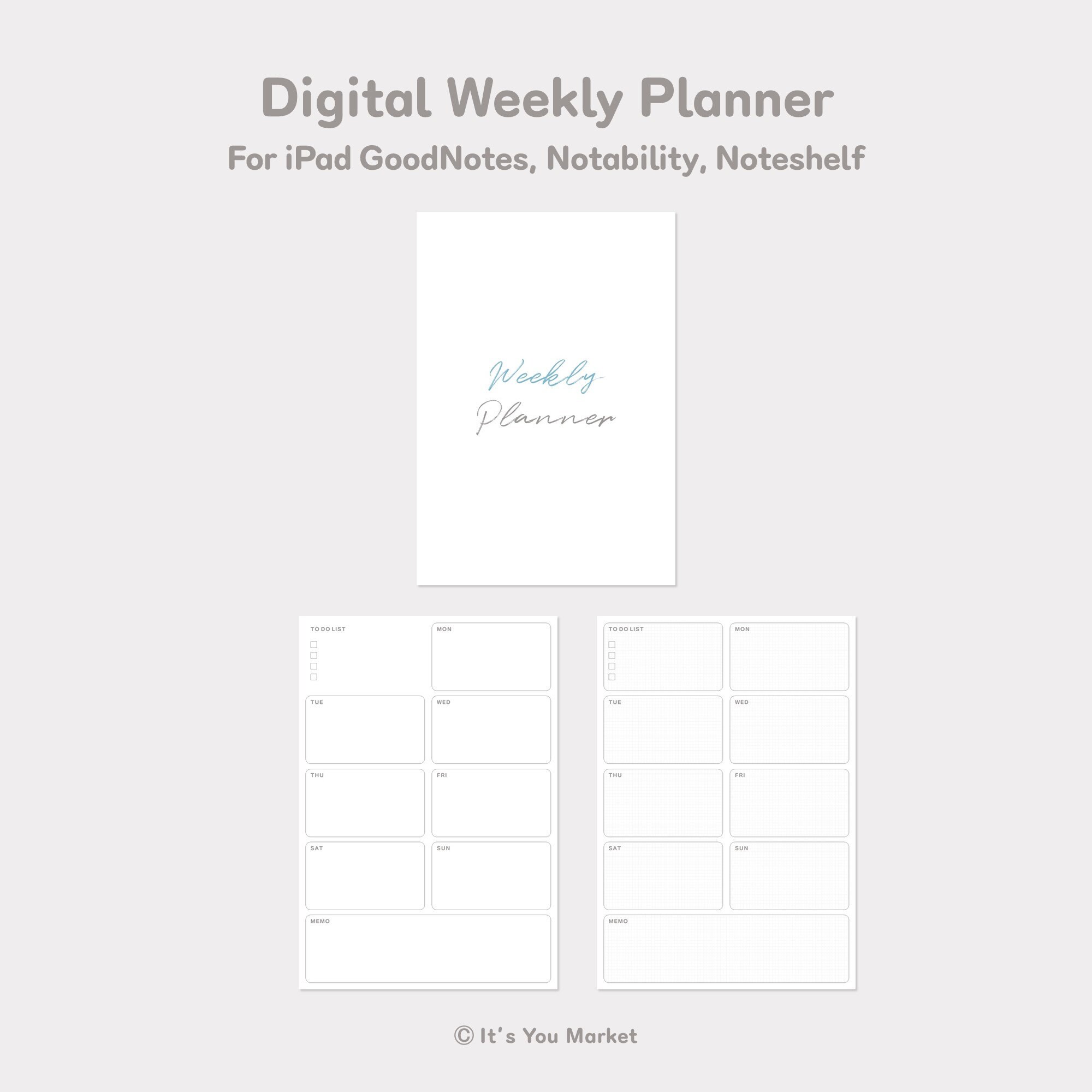 Digital Weekly Planner Weekly to Do List Planner for - Etsy