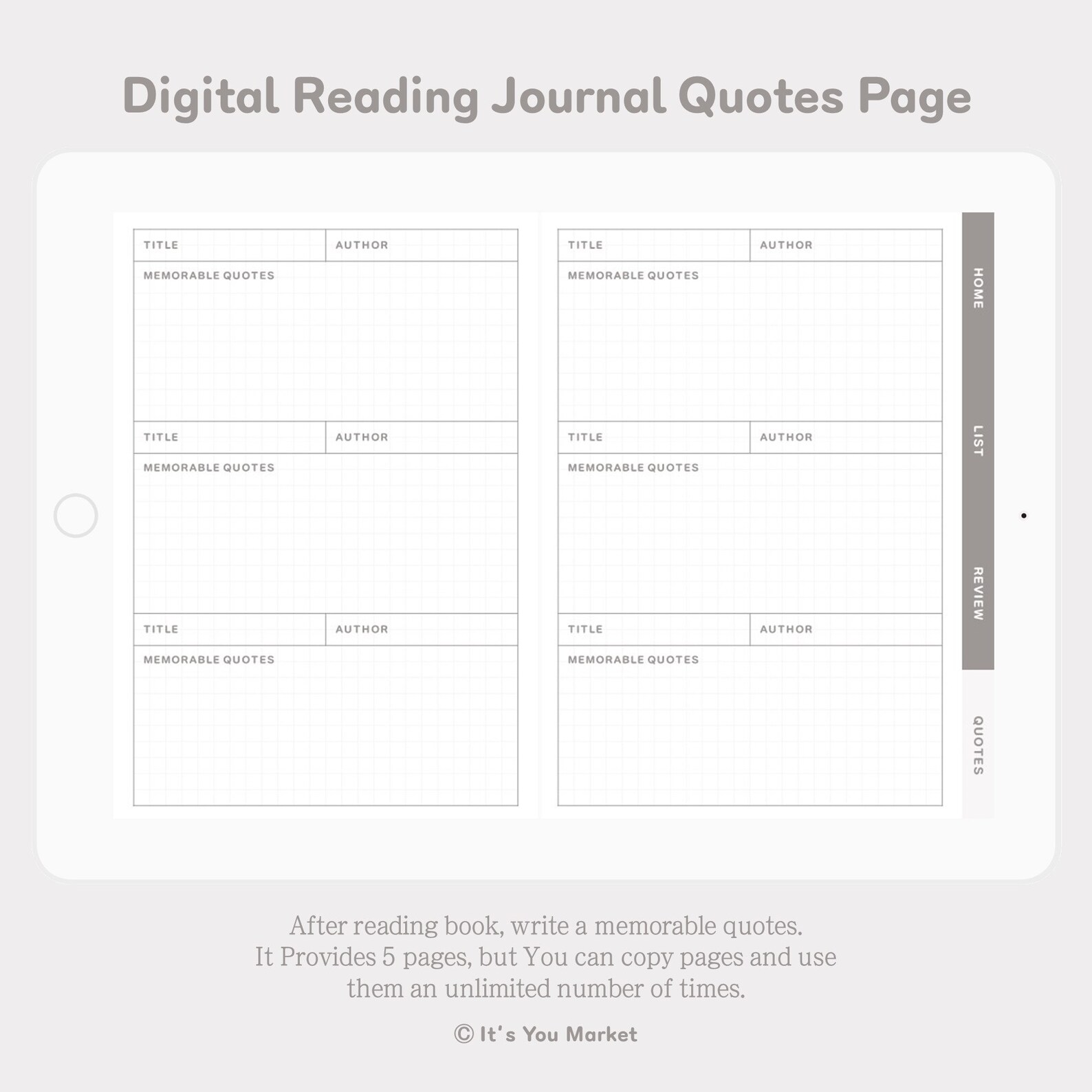 Digital Reading Journal Reading Log Reading Planner 100 | Etsy