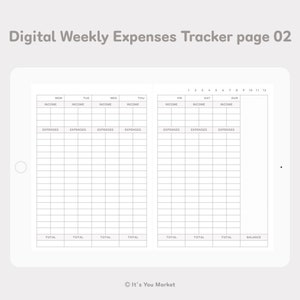 Digital Weekly Expenses Tracker, Weekly Financial Tracker Planner for ...