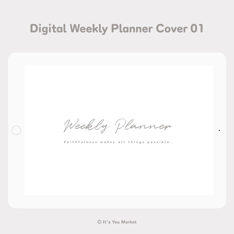 Digital Undated Weekly Planner Page for iPad Goodnotes, Notability ...
