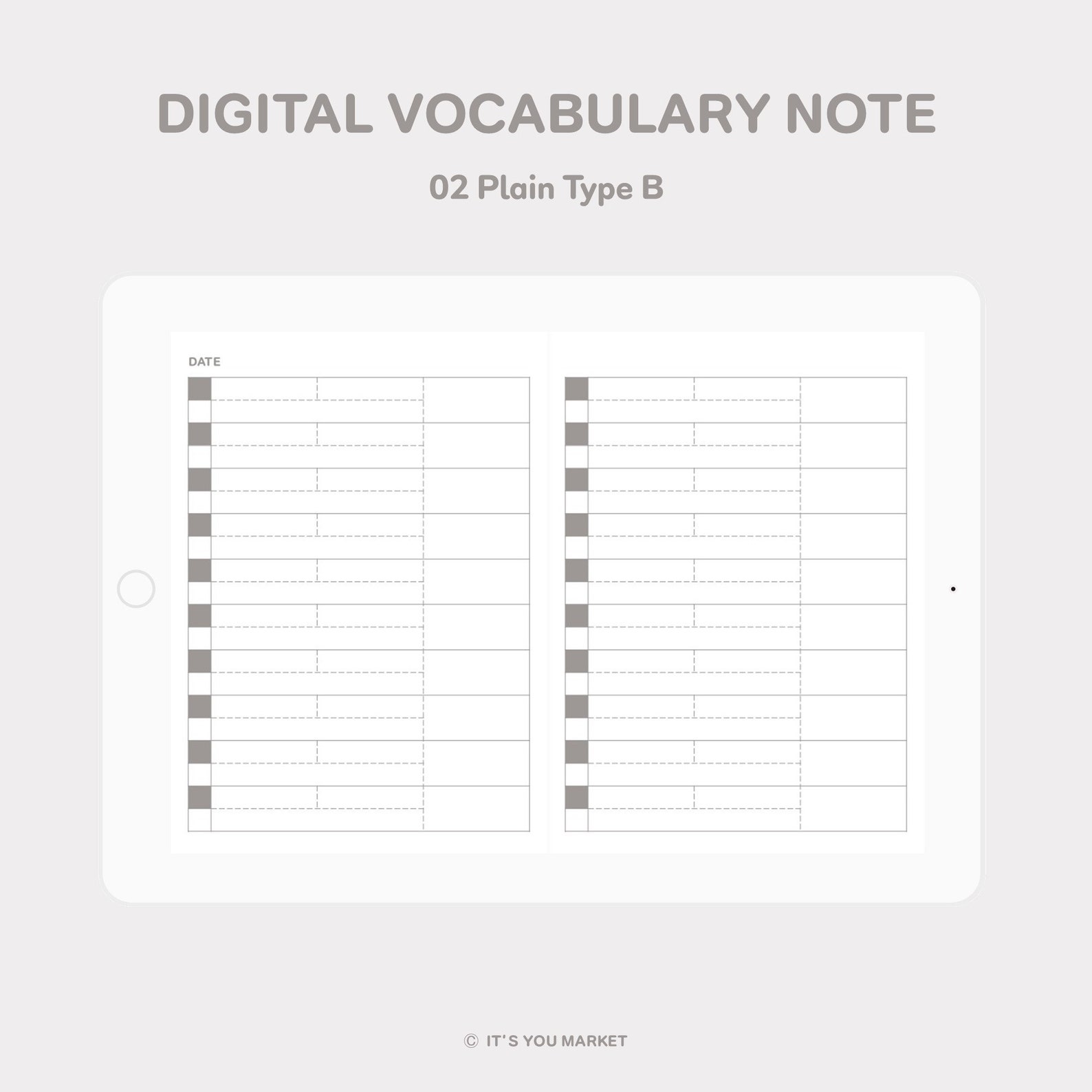 Digital Vocabulary Notebook Template Foreign Language Study Such as ...