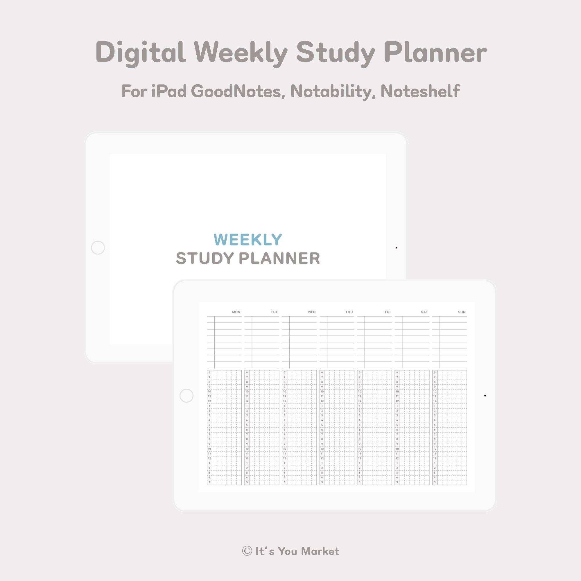 Digital Weekly Student Study Planner Timetable Planner for iPad ...