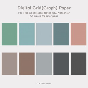 Digital Note Taking Paper Template Goodnotes Grid Notebook Page for ...