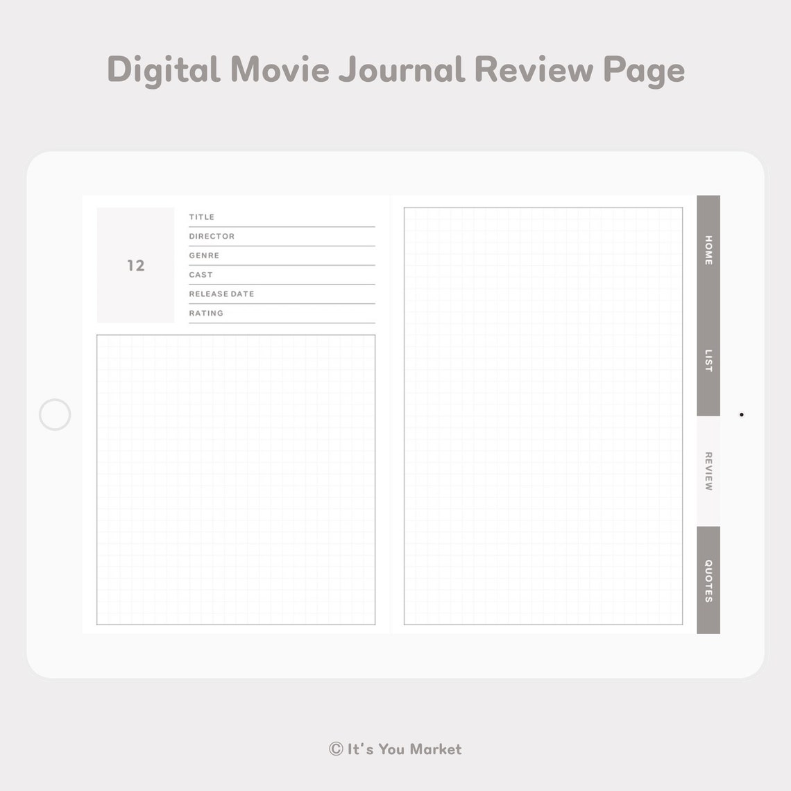 Digital Movie Journal Movie Log 100 Movie Challenge for - Etsy