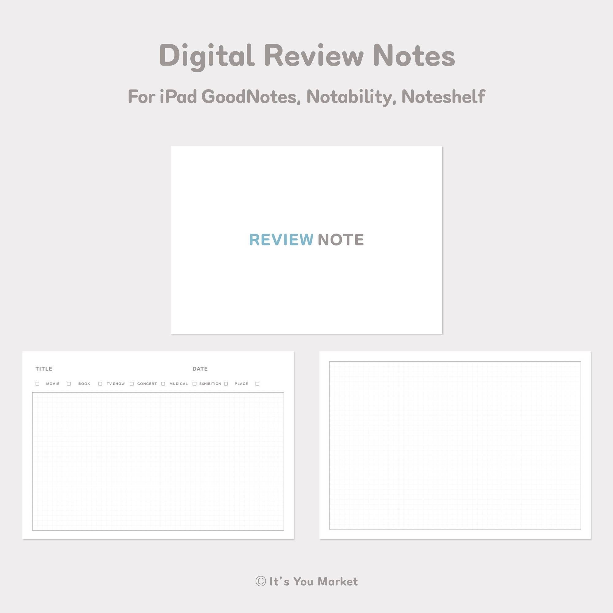 Digital Book, Movie, TV Show, Concert, Exhibition, Etc Review Notes ...