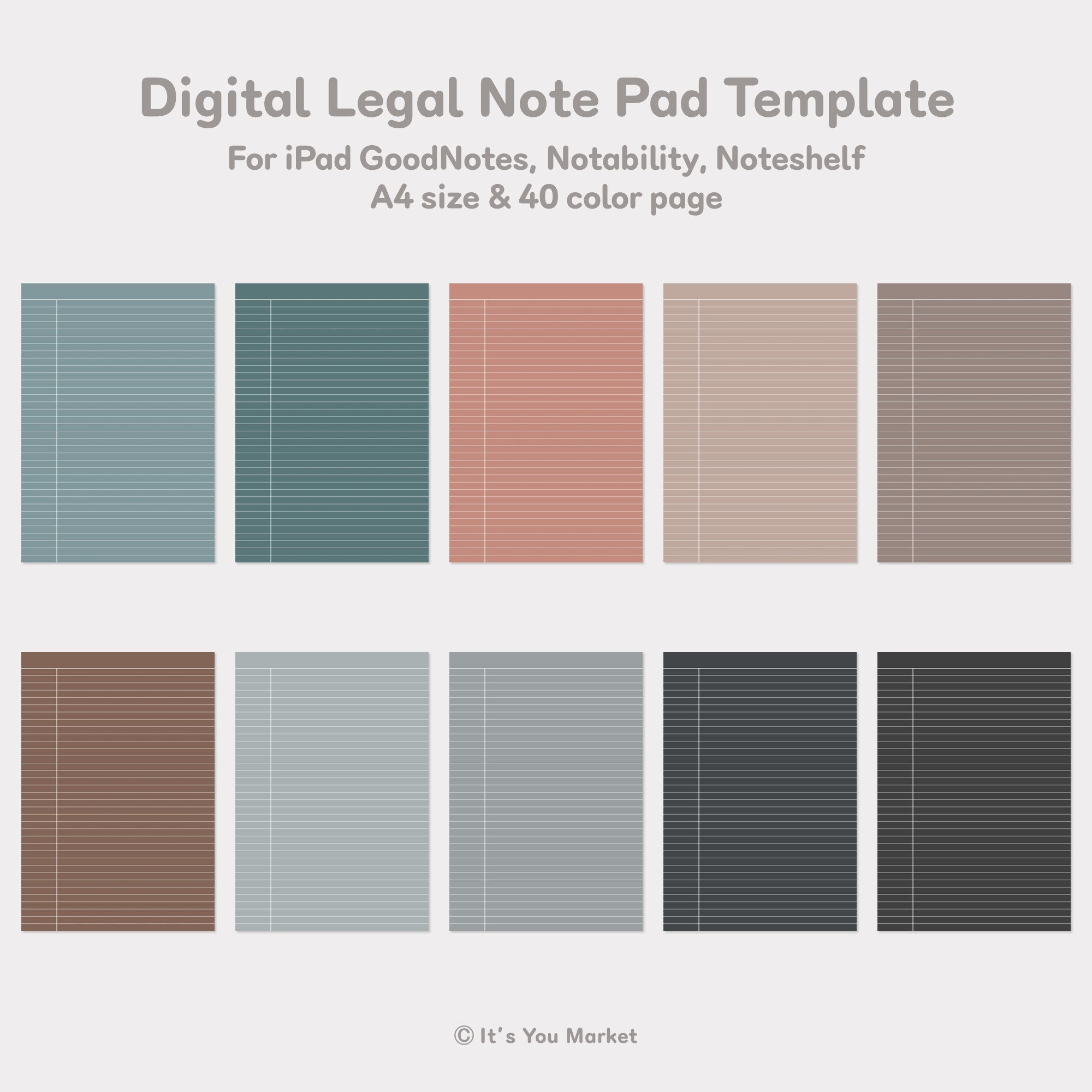 Goodnotes Legal Pad Note Paper Digital Note Taking Paper Template for ...