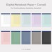 50 Colorful Digital Writing Paper Templatesnotebook : Line, Legal Pad ...