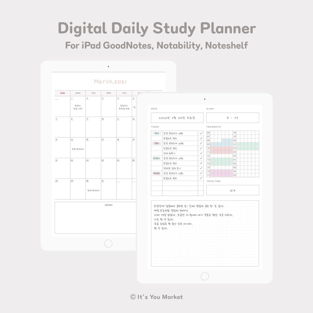 Digital Undated 10 Minute Study Planner, Student Time Management Planne ...