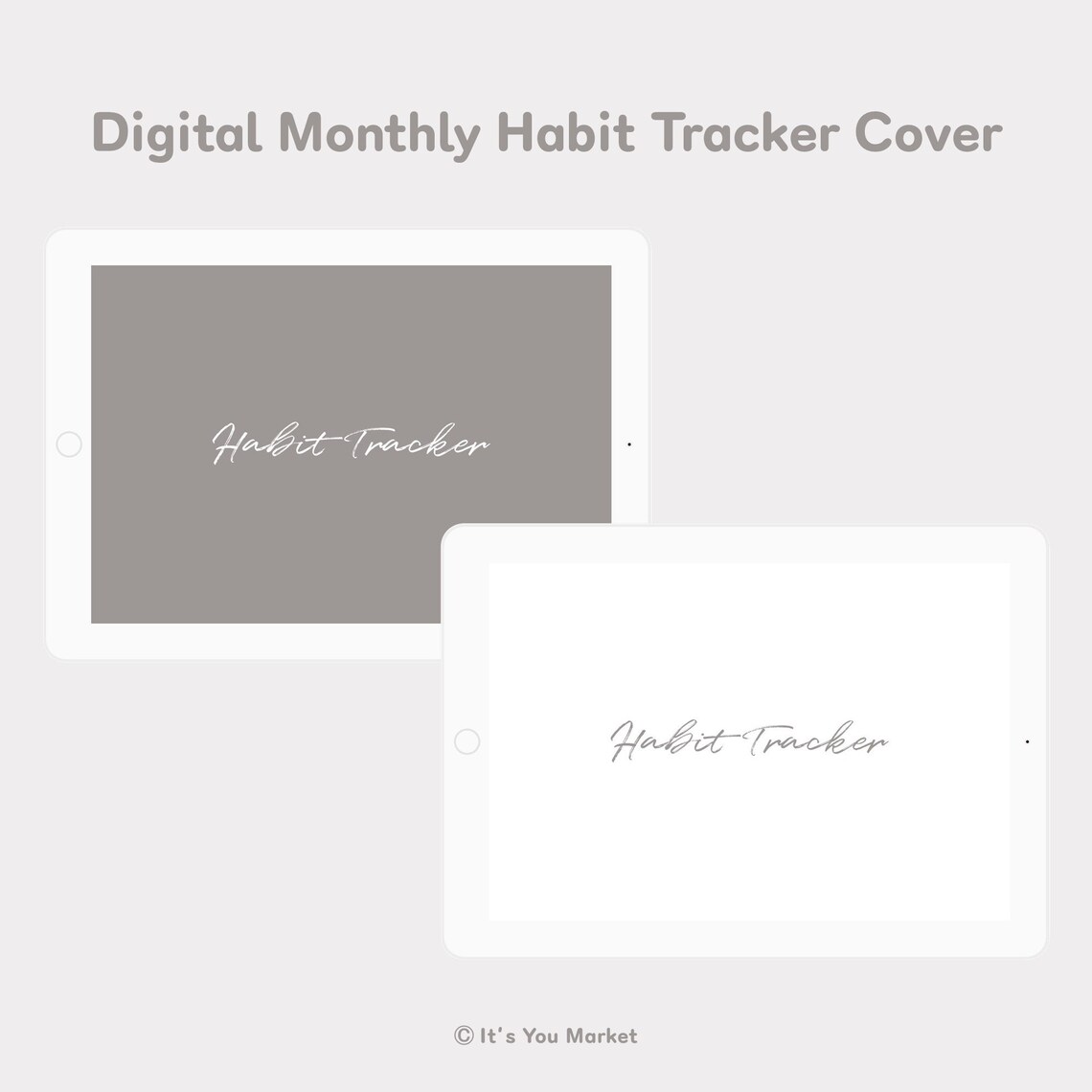 Digital Habit Tracker, Printable Monthly Habit Tracker Pdf for iPad ...