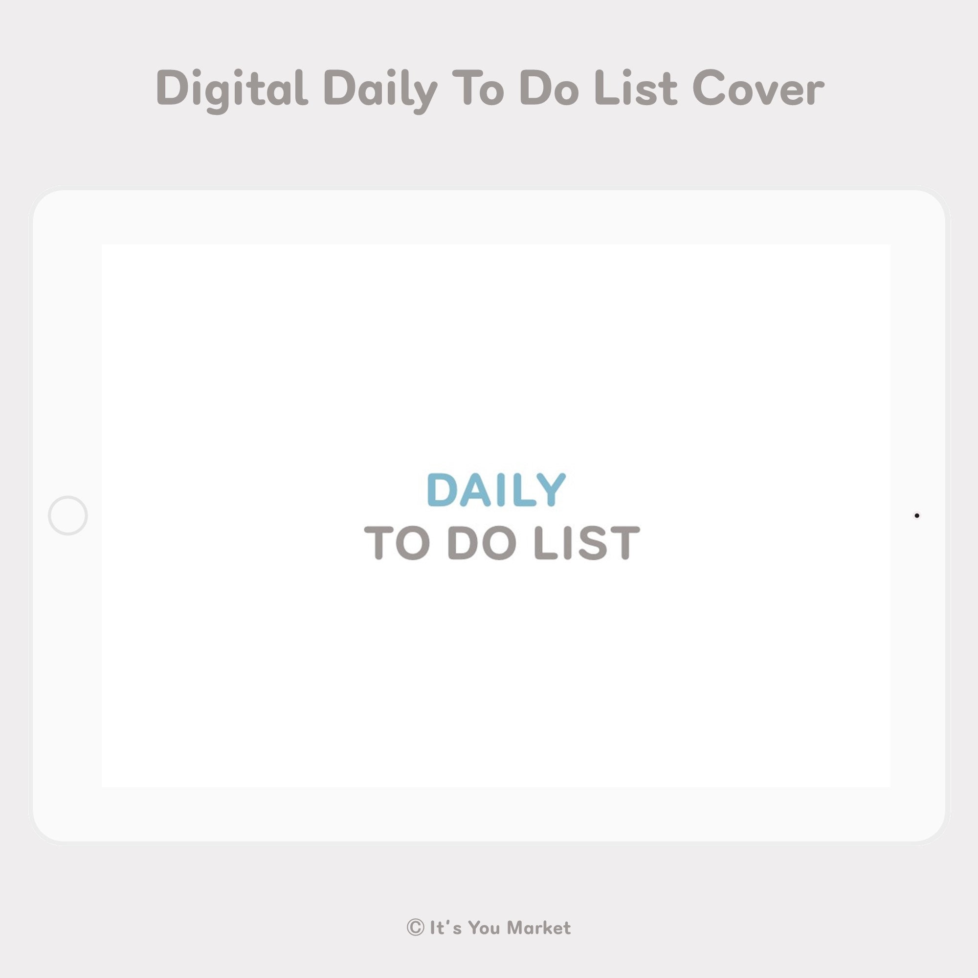 Digital Daily to Do List Template for iPad Goodnotes, Notability ...