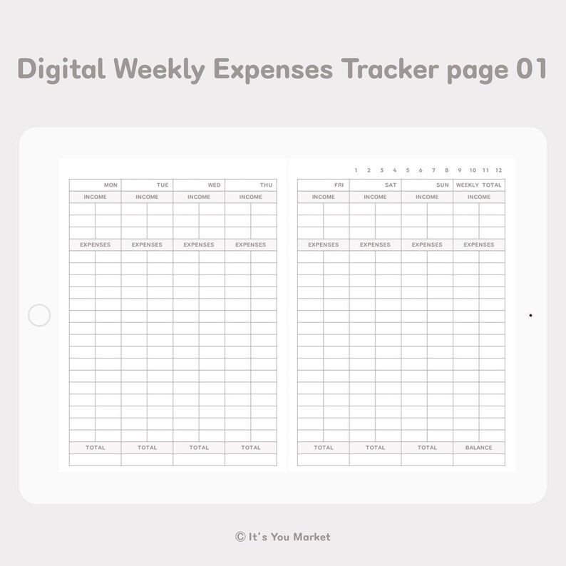 Digital Weekly Expenses Tracker, Weekly Financial Tracker Planner for ...