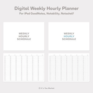 Digital Weekly Time Schedule, Hourly Planner for iPad Goondotes ...