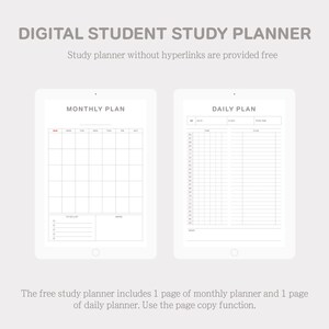 Digital 1 Month Student Study Planner, Undated Digital Study Planner ...