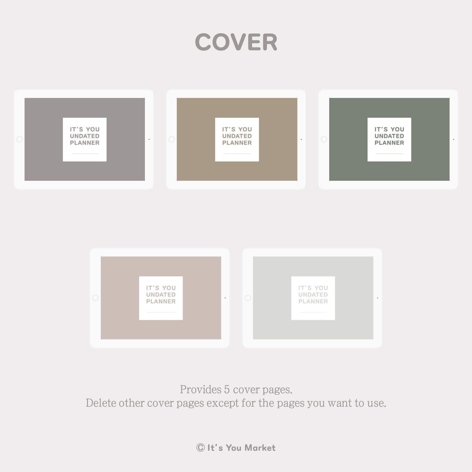 Digital Undated Planner for iPad Goodnotes, Notability, Noteshelf ...