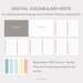 Digital Vocabulary Notebook Template Foreign Language Study Such as ...