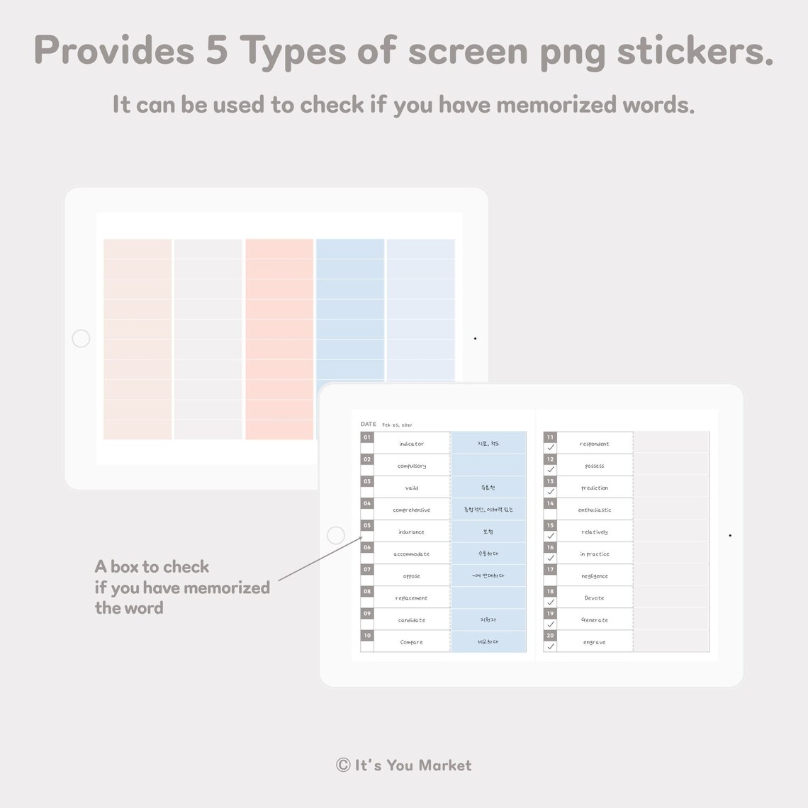 Digital Language Study Notebook Vocabulary Template Such as Korean ...