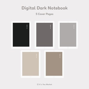 Digital Dark Mode Notebook 7 Subject Hyperlinked Goodnotes Notebook ...