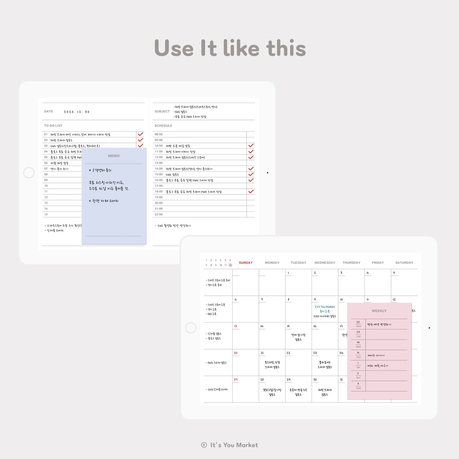 Digital Planner Sticky Notes PNG Stickers for Ipad Goodnotes | Etsy